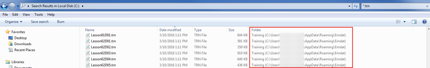 Installed Training Files Do Not Appear in InScribe