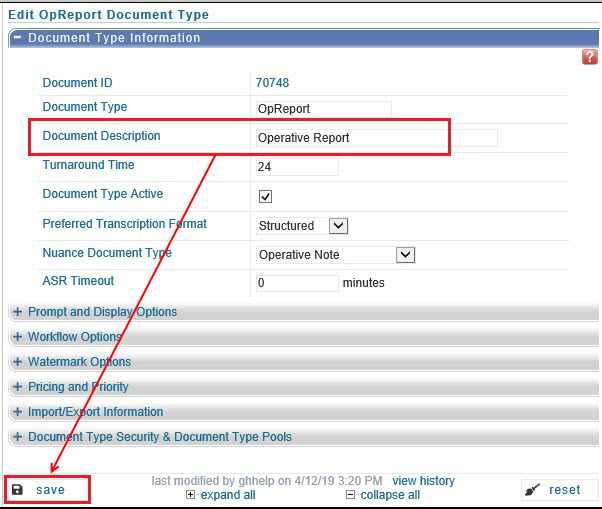 How to Update Document Descriptions