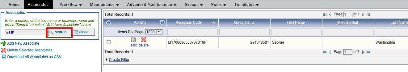 How to Edit an Associate Record